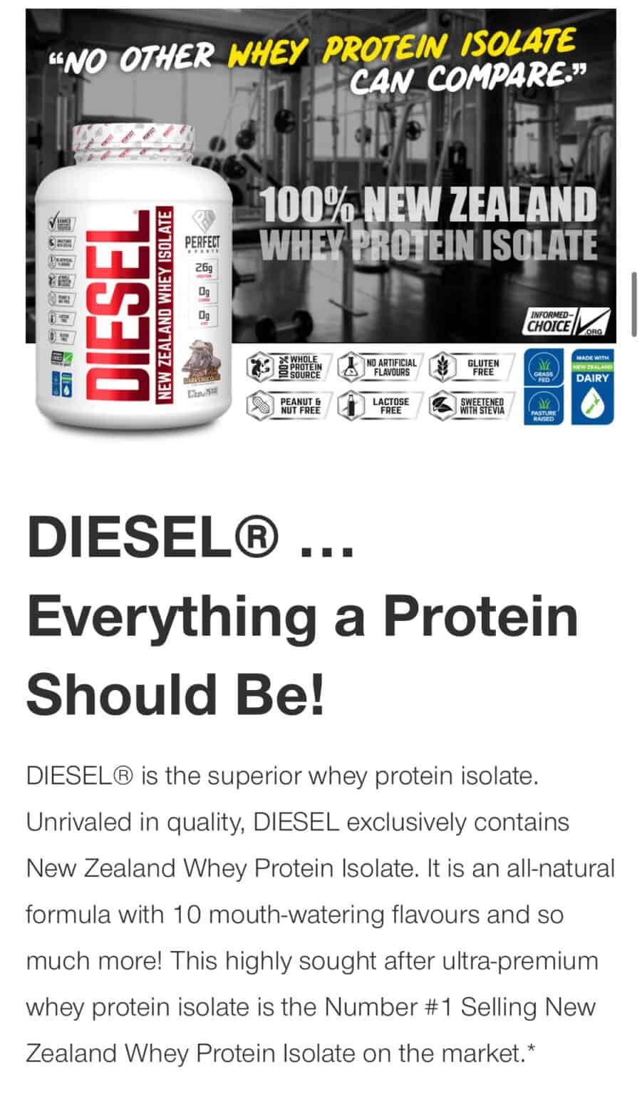 Diesel New Zealand Whey Protein Review: The $60 Tub That Lied to Your ...