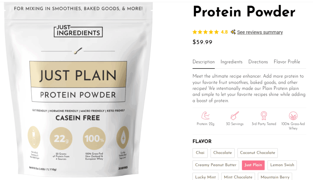 Just Ingredients Protein Powder Review: Clean Label or Clean Lie ...