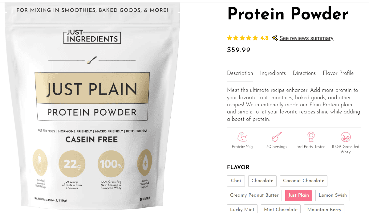 Just Ingredients Protein Powder Review: Clean Label or Clean Lie ...